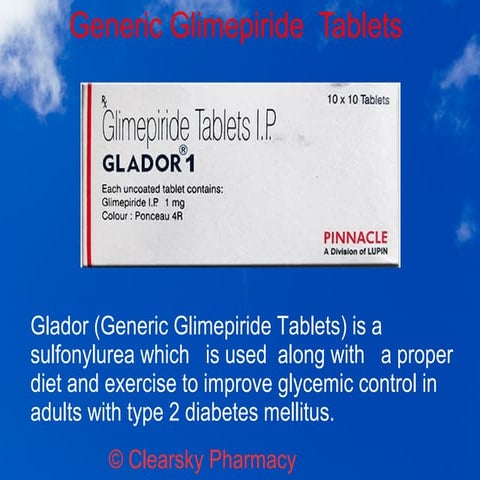 Glador (Generic Glimepiride Tablets) | PPT