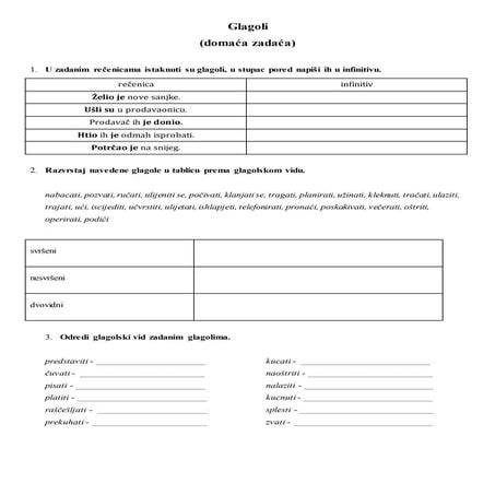Glagoli ponavljanje | DOC