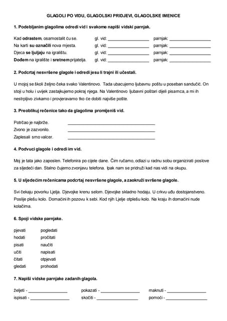 Pridjevi - zadaci | DOCX