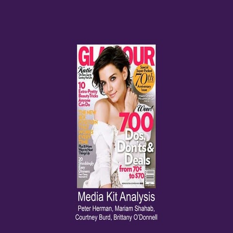 Glamour Magazine Media Kit Analysis | PPTX