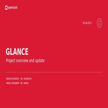 OpenStack Glance Project Update | PDF | Databases | Computer Software and Applications