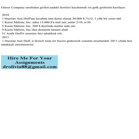 Glaser Company tarafndan girilen aadaki ilemleri kaydetmek i in g nl.pdf