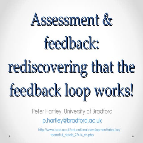Closing the feedback loop | PPT