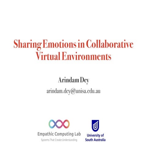 Sharing emotions in collaborative virtual environments | PPT