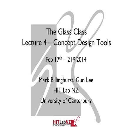 The Glass Class Lecture 4: Concept Design Tools | PPT