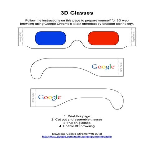 make your own 3d Glasses | PDF