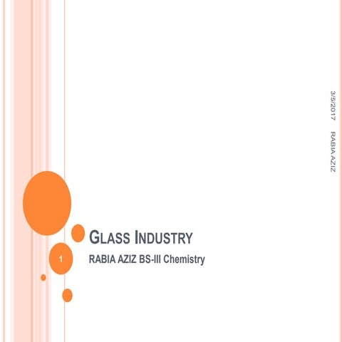 Glass industry | PPTX
