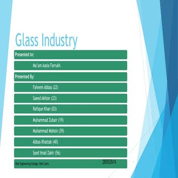 Glass industry presentation | PPTX