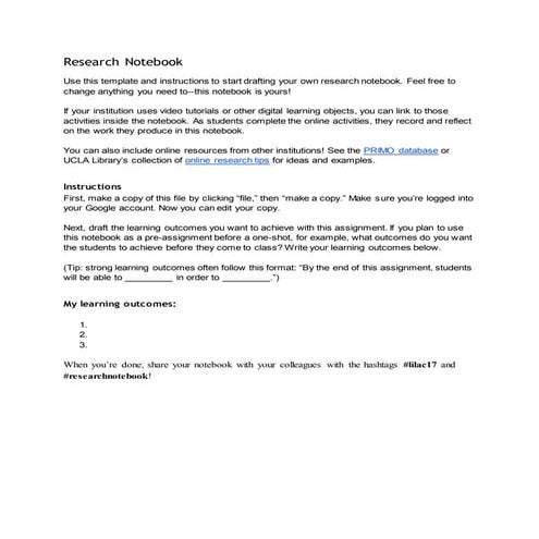 The digital research notebook: a simple tool to augment the one-shot ...