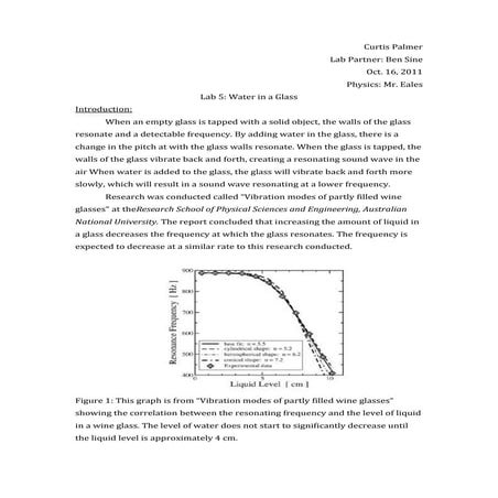 Glass Tapping Lab Report Curtis | DOCX