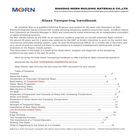 Glass tempering handbook | PDF