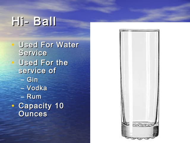 TYPES OF GLASSWARE USED IN RESTAURANT | PPTX