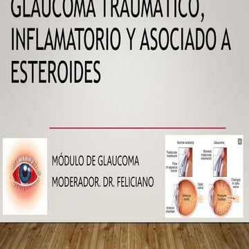 Glaucoma traumático, inflamatorio y asociado a esteroides jean (1).pptx