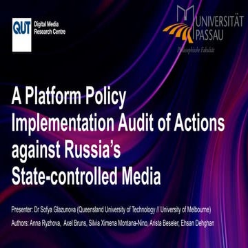 A Platform Policy Implementation Audit of Actions against Russia’s ...