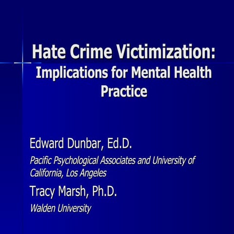 GLBT Hate Crime Prevention | PPT