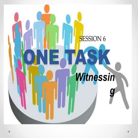 CCF GLC 1 Book 2_Session 7_One Task - Witnessing | PPTX | Christianity ...