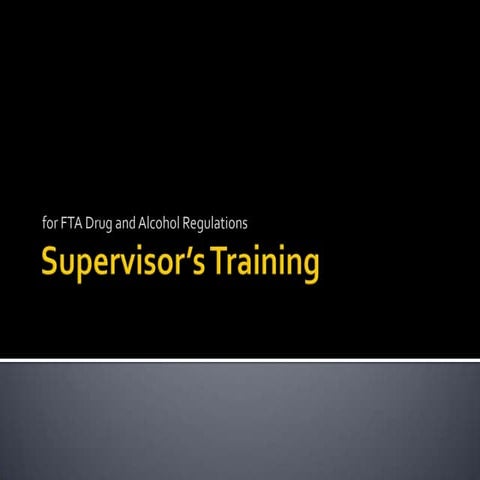 Gleamns reasonable suspicion training for supervisor | PPTX