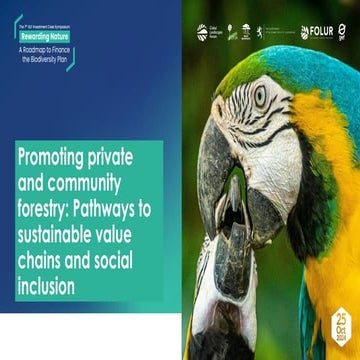 Promoting private and community forestry: Pathways to sustainable value ...