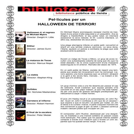 Guia de lectura: halloween de por | PDF