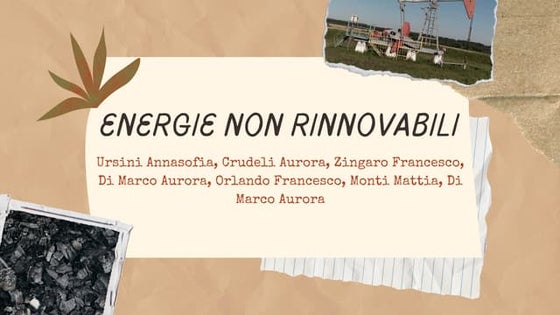 Presentazione le energia rinnovabili | PPT