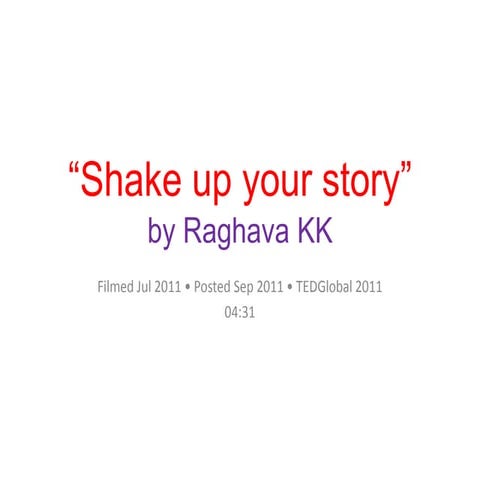 shake up your story | PPTX