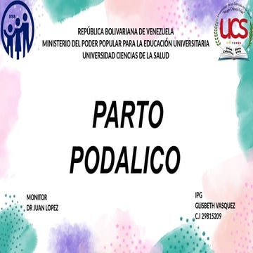 PARTO PODALICO mecanismo de parto podalico | PPTX