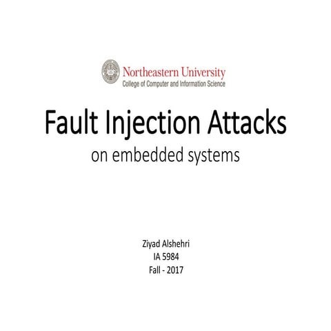 Fault Injection Attacks Ppt