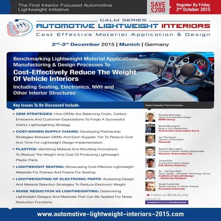 Automotive Lightweight Interiors: Cost Effective Material Application ...