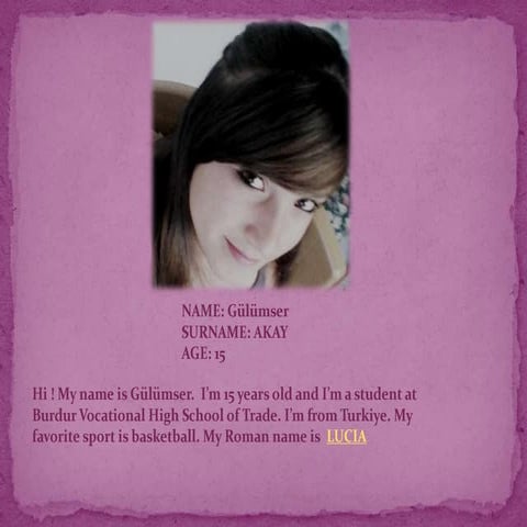 Gülümser akay (lucia) | PPTX