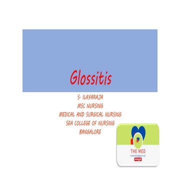 GLOSSITIS | PPTX | Dental Health | Diseases and Conditions