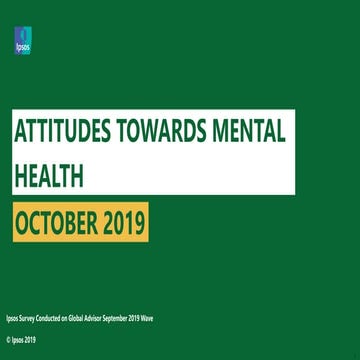 Global Advisor Mental Health Report 10/10/2019 | PDF