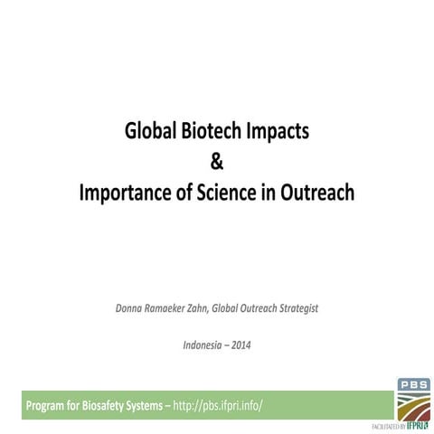 Agricultural Biotechnology Benefits and Impact: Global Perspective | PDF