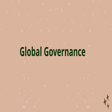 Contemporary Global governance | PPTX