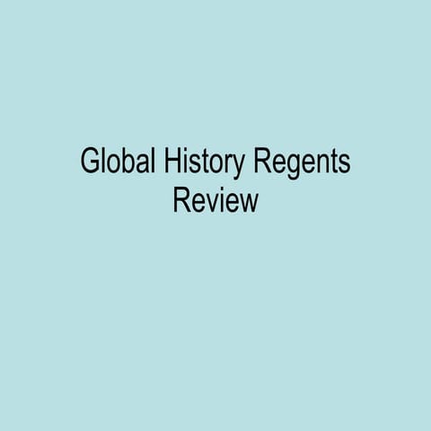 Global History Regents Review | PPT