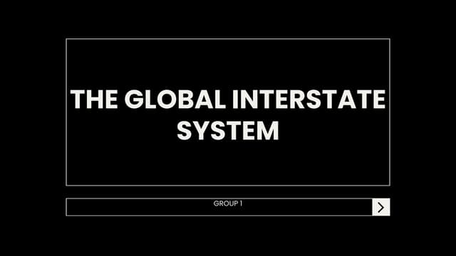 Global Interstate System | PPTX