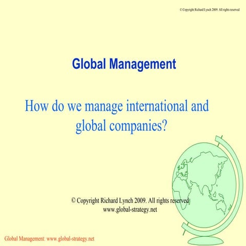 Global Management 1 | PPT
