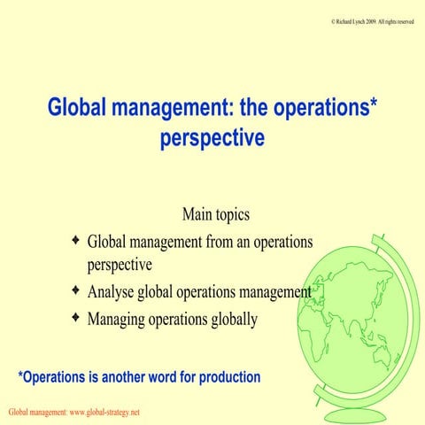 Global Management 4 | PPT