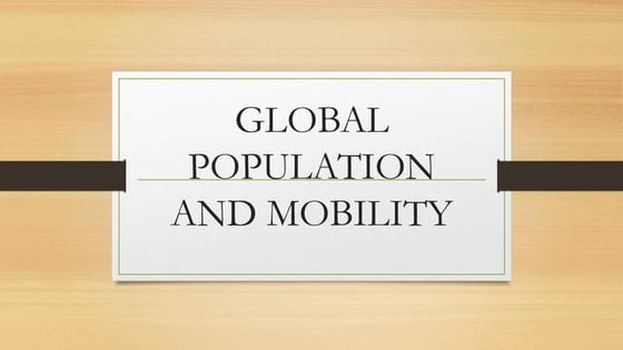 The Global City in the Contemporary World | PPTX