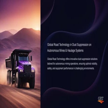 Dust Suppression on Autonomous Mines & Haulage Systems | PPTX