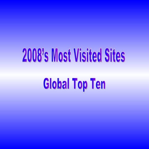 Global Top Ten The Most Visited Sites Of 2008. | PPS