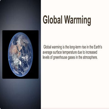 Climate change and global warming | PPTX