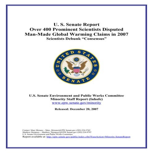 Global warming-us-senate-report | PDF
