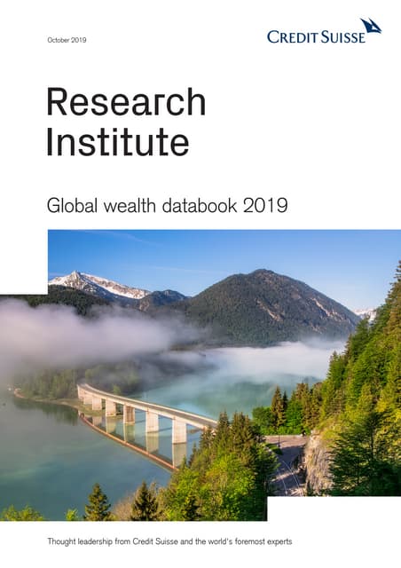 Global Wealth Databook 2019 - Credit Suisse Research Institute | PDF Global Wealth Databook 2019 - Credit Suisse Research Institute | PDF