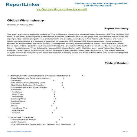 The Global Wine Industry | ODP
