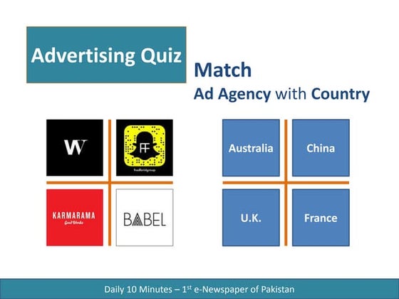 Advertising Quiz | PPT