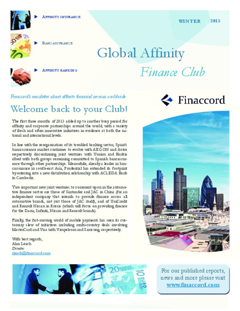 Global Affinity Finance Club Winter 2013