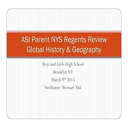 Global and geography regents study | PDF