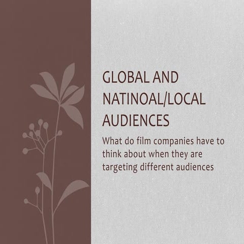 Global and National/ Local audiences | PPTX