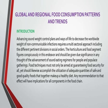 Global and regional food consumption patterns and trends | PPT