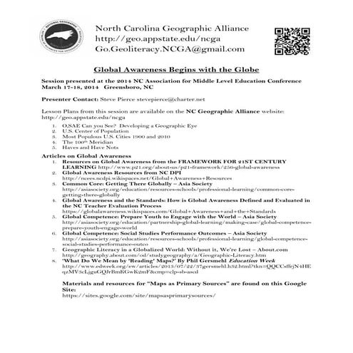 Global awareness begins with the globe | PDF